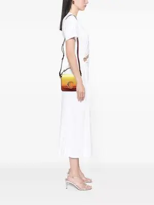 Chloé 2019 Mini Croc Embossed Calfskin C Satchel - Red