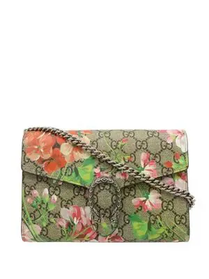 Gucci 2016-2026 Gg Supreme Blooms Dionysus Wallet On Chain Crossbody Bag Neutrals