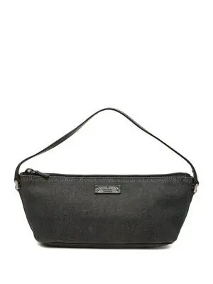 Gucci Denim Boat Shoulder Bag - Black