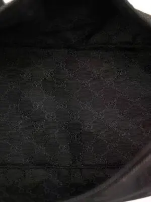 Gucci Denim Boat Shoulder Bag - Black