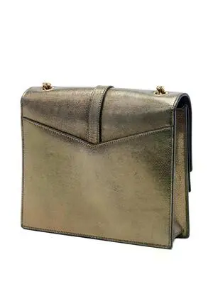 Saint Laurent Metallic Leather Monogram Sulpice Crossbody Bag