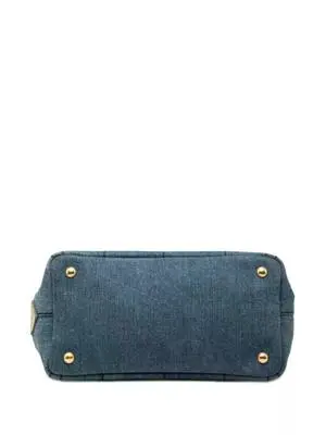 Prada Small Denim Satchel - Blue