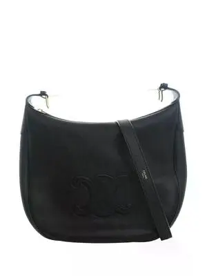 Celine 2024 Medium Supple Grained Calfskin Heloise Shoulder Bag - Black