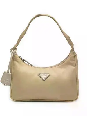 Prada Mini Tessuto Re-edition 2000 Shoulder Bag - Neutrals