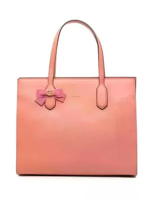 Gucci Gg Marmont Calfskin Ribbon Tote Bag - Pink