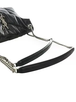 Saint Laurent Medium Matelasse Lambskin Monogram Loulou Puffer Shoulder Bag - Black