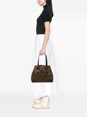 LOUIS VUITTON Damier Ebene Hampstead Mm Tote Bag - Brown