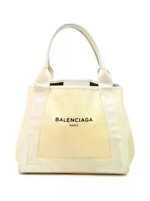 Celine Canvas And Calf Leather Tote Bag - Neutrals