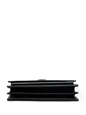 Saint Laurent Medium Grained Calfskin Monogram Sunset Crossbody Bag - Black