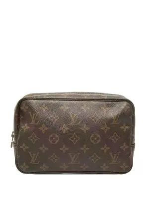 LOUIS VUITTON 1991 Monogram Trousse Toilette 23 Clutch Bag - Brown