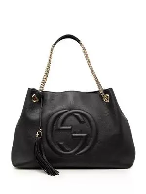 Gucci Calfskin Soho Chain Tote Bag - Black