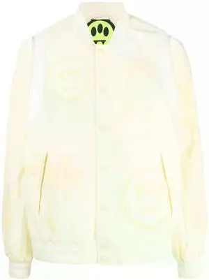 BARROW Tonal Appliqué Varsity Jacket - Neutrals
