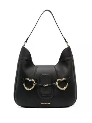 Moschino Heart-bit Shoulder Bag - Black