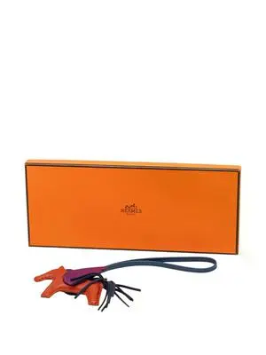 Hermès 2021 Milo Lambskin And Swift Grigri Rodeo Pegase Bag Charm Pm - Orange