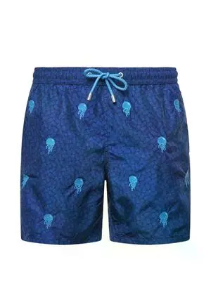 MC2 SAINT BARTH Embroidered Swim Shorts - Blue
