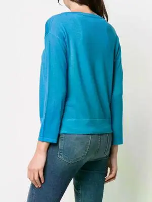 SOTTOMETTIMI Merino Wool One-button Cardigan - Blue