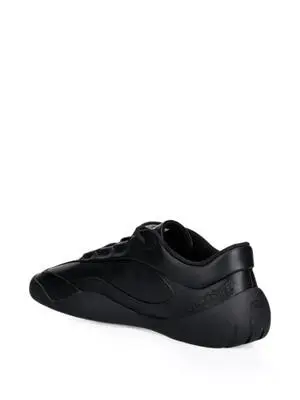 Lacoste Perforated Detail Lace-up Sneakers - Black
