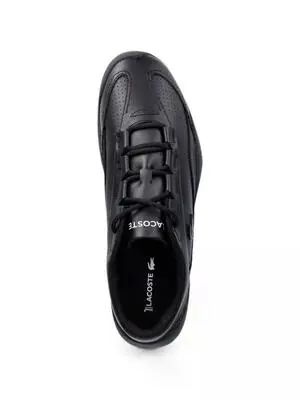 Lacoste Perforated Detail Lace-up Sneakers - Black