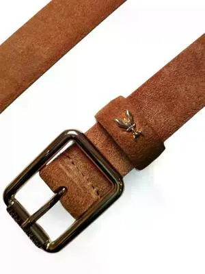 Patrizia Pepe Square Buckle Suede Belt