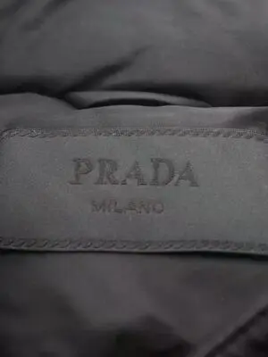 Prada Quilted Hooded Down Jacket With Signature Triangle Logo