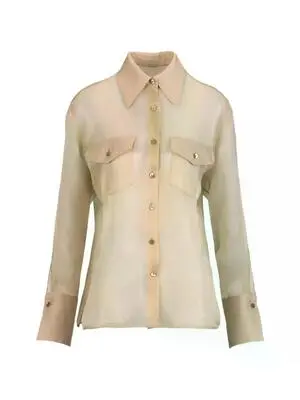 Luisa Spagnoli Sheer Button-up Shirt