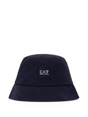 EA7 Logo Patch Bucket Hat - Blue