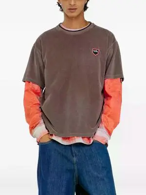 DIESEL® Chenille T-shirt With Shield Patch