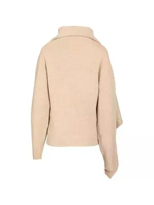 Attico High-neck Draped Sweater