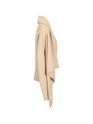 Attico High-neck Draped Sweater