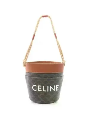 Celine Celine Triomphe Bucket Bag Brown