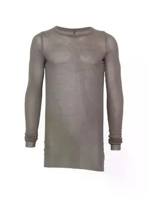 Rick Owens Ribbed-knit Long-sleeve T-shirt - Grey