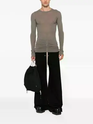 Rick Owens Ribbed-knit Long-sleeve T-shirt - Grey