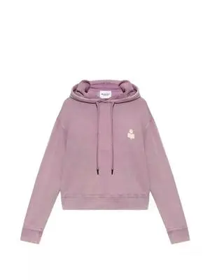 MARANT ETOILE Salmy Logo Drawstring Hoodie - Purple