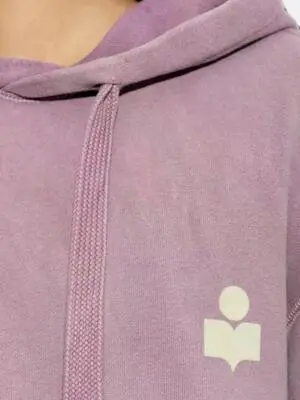MARANT ETOILE Salmy Logo Drawstring Hoodie - Purple