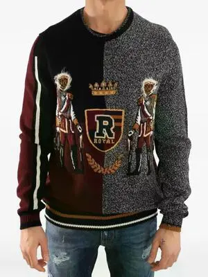 Dolce & Gabbana Royal Crest Colour-block Sweatshirt