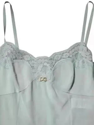 Dolce & Gabbana Lace-trimmed Sweetheart Neck Midi Dress