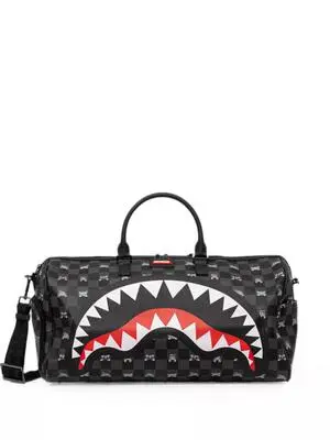 SPRAYGROUND Shark Mouth Checkered Holdall - Black