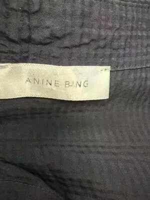 ANINE BING Textured Button-down Shirt