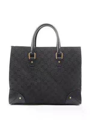 Gucci Gg Canvas Tote Bag - Black
