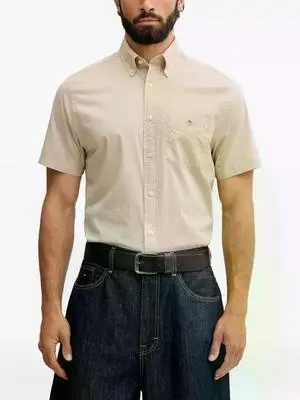 Gant Short-sleeve Button-down Shirt - Neutrals