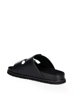 Gant Buckle Detail Leather Slides