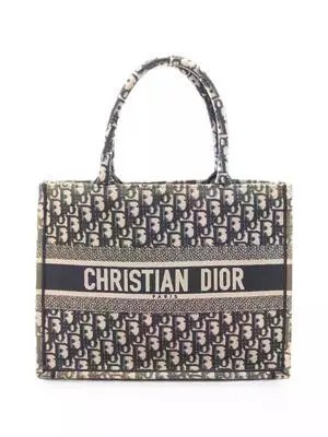 Dior Medium Oblique Book Tote - Blue
