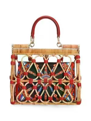 Dolce & Gabbana Sicily Handbag With Embroidery