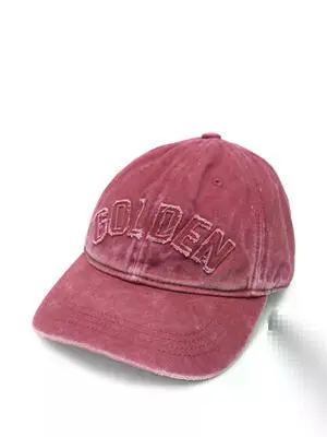 GOLDEN GOOSE Logo-patch Star-stud Baseball Cap - Red