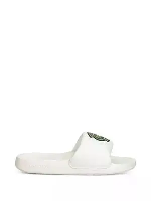 Lacoste Logo-patch Slides - White