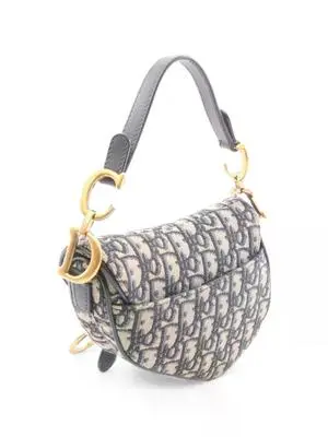 Dior Oblique Jacquard Saddle Mini Tote Bag - Neutrals