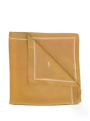 Saint Laurent Logo Scarf - Yellow