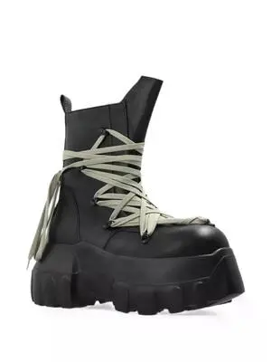 Rick Owens Megalace Lace-up Platform Boots