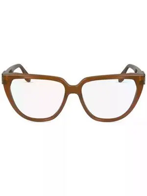 Victoria Beckham Rectangle-frame Glasses - Brown