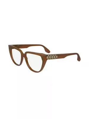 Victoria Beckham Rectangle-frame Glasses - Brown